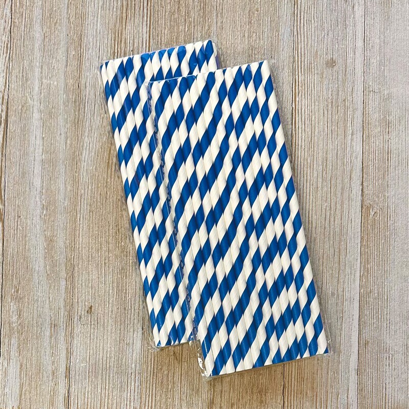 Baby Blue Straws - Etsy