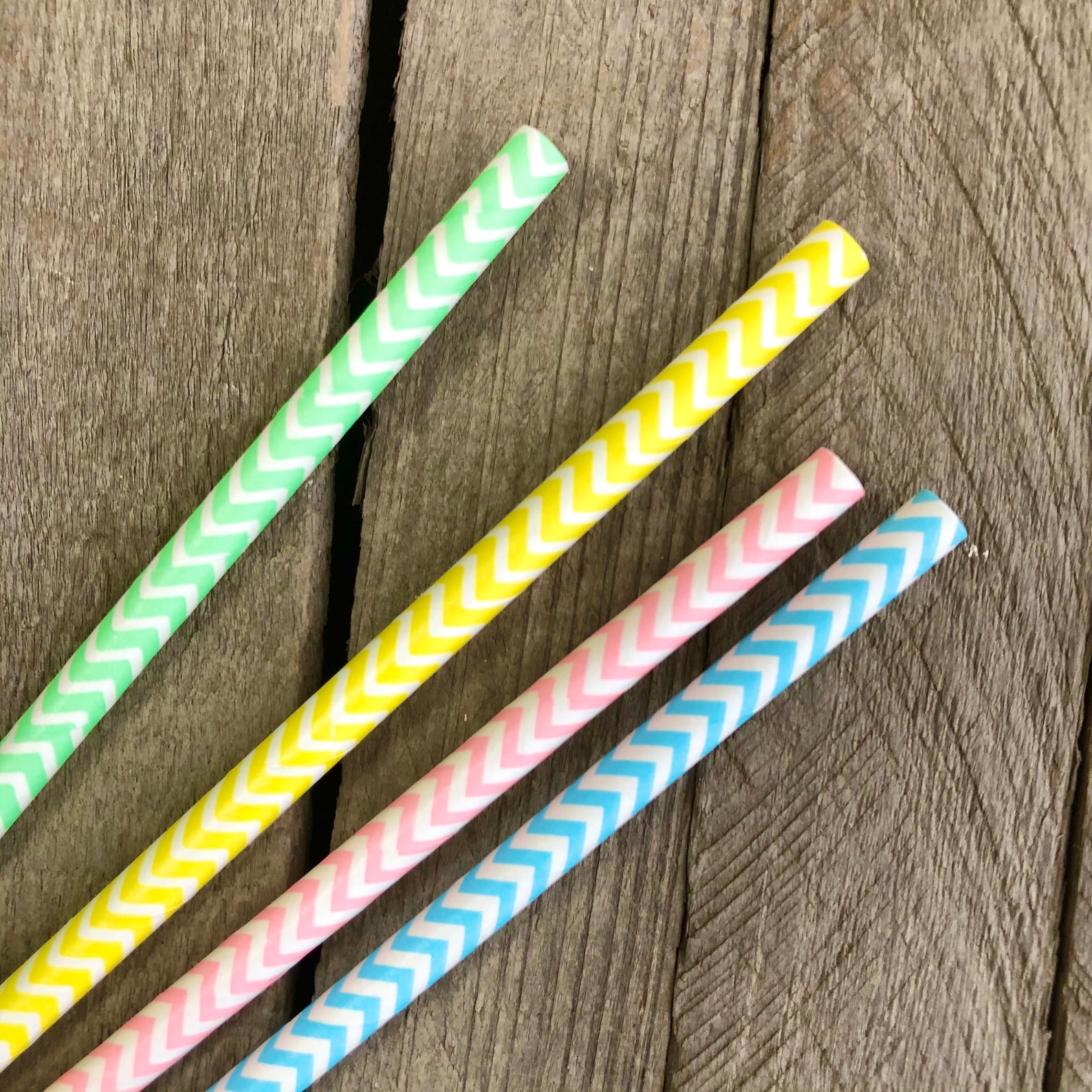 100 Pastel Chevron Straws Pastel Straws Spring Party Baby - Etsy