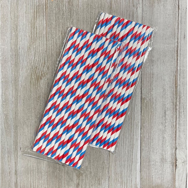 Patriotic Straws - Etsy