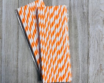 Orange Paper Straws - Etsy