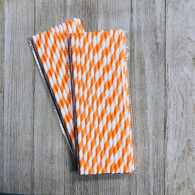 Orange Paper Straws - Etsy