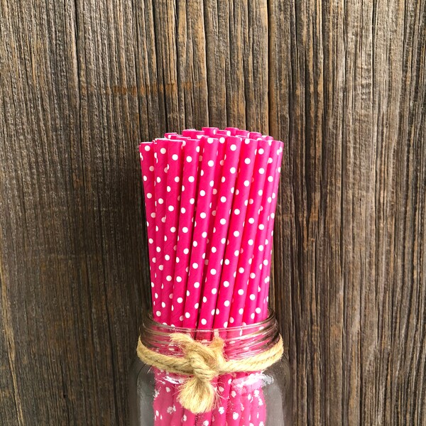 Pink Paper Straws - Etsy