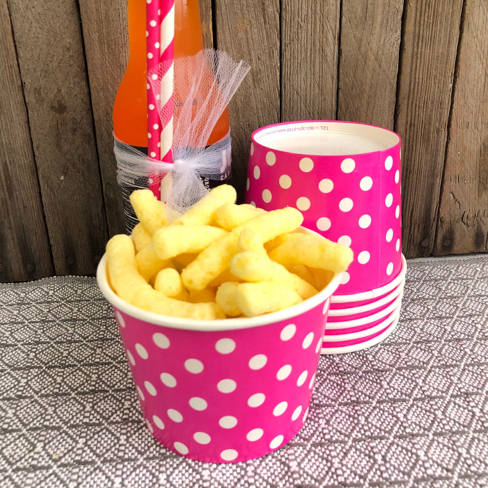 16 Pink and White Polka Dot Ice Cream Cups With 16 Pink | Etsy