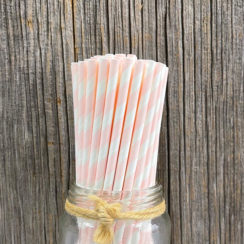 Light Pink Straws - Etsy