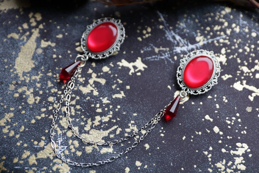 Kragenbrosche Pin Gothic Viktorianisch - Hexe Nugoth Okkult Lolita ...