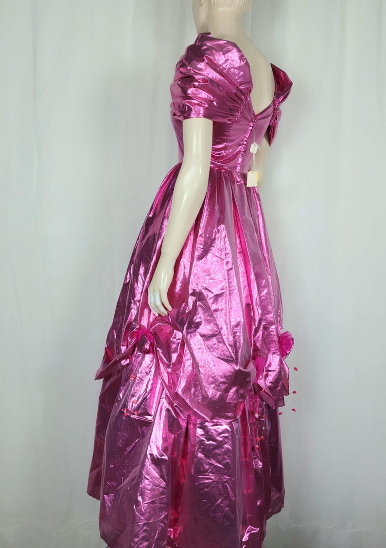 Vtg 80s Fairytale Princess Party Gown Metallic Pink XXS/XS - Etsy