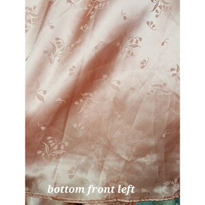 Vtg 80s Peach Satin Floral Ruched Party Dress XS - Etsy