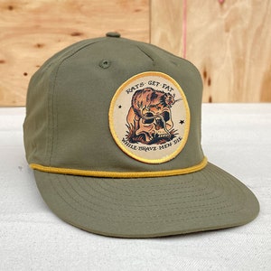Rat Skull Rope Hat - Patch Hat - Snap Back Hat, Mens Hat, Baseball Hat ...