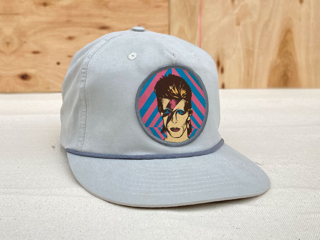 David Bowie Rope Hat - Ziggy Stardust Patch Hat - Snap Back Hat, Mens ...