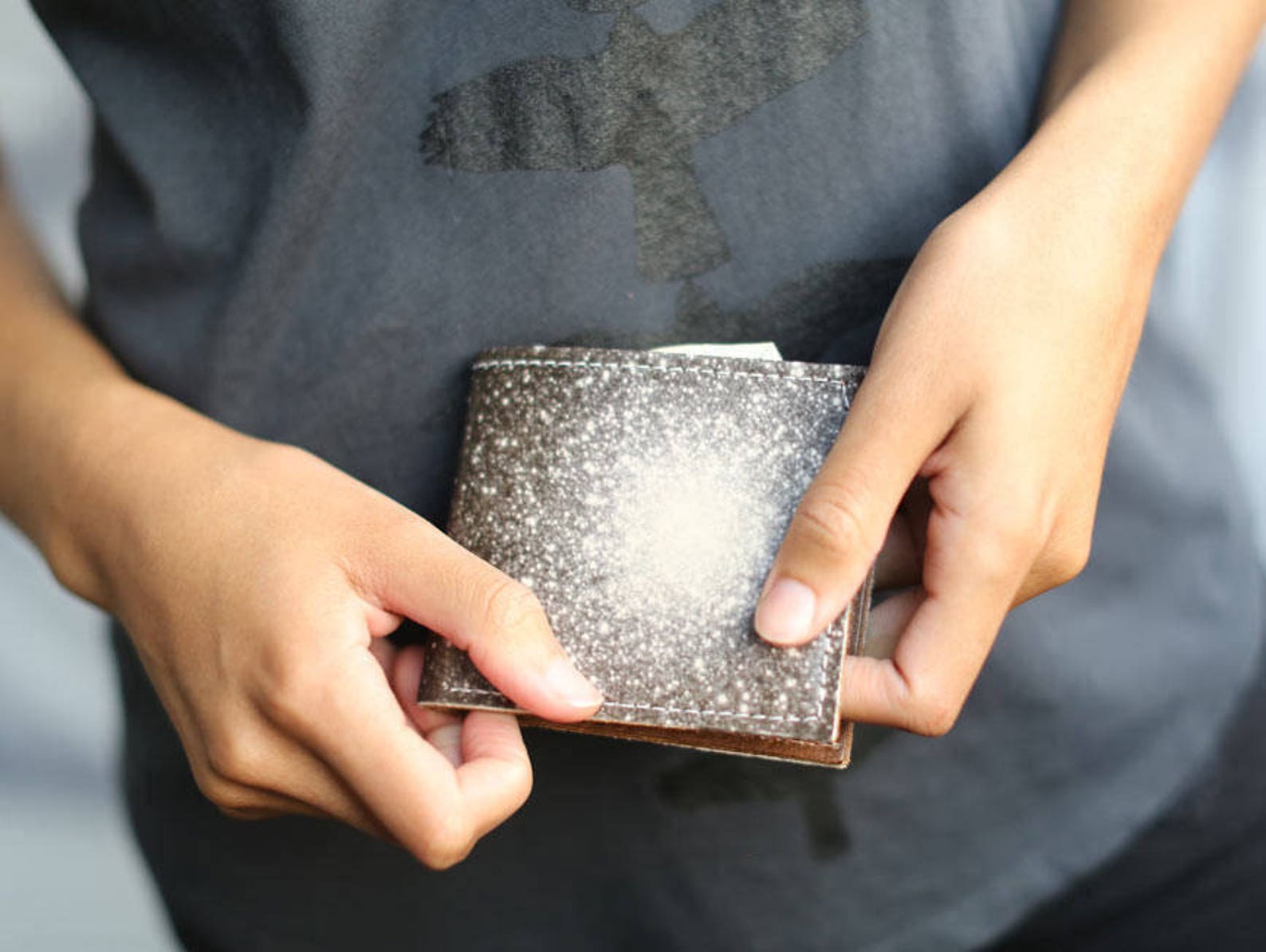 Desert Cactus Leather Wallet Mini Wallet Minimalist Wallet - Etsy