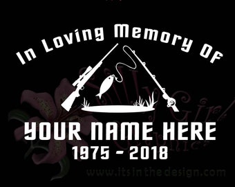 Fishing Memory Car Decal - Etsy