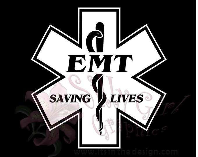 Star of Life, EMT, EMS, Paramedic Iron on Transfer, DIY Iron On, Ready ...