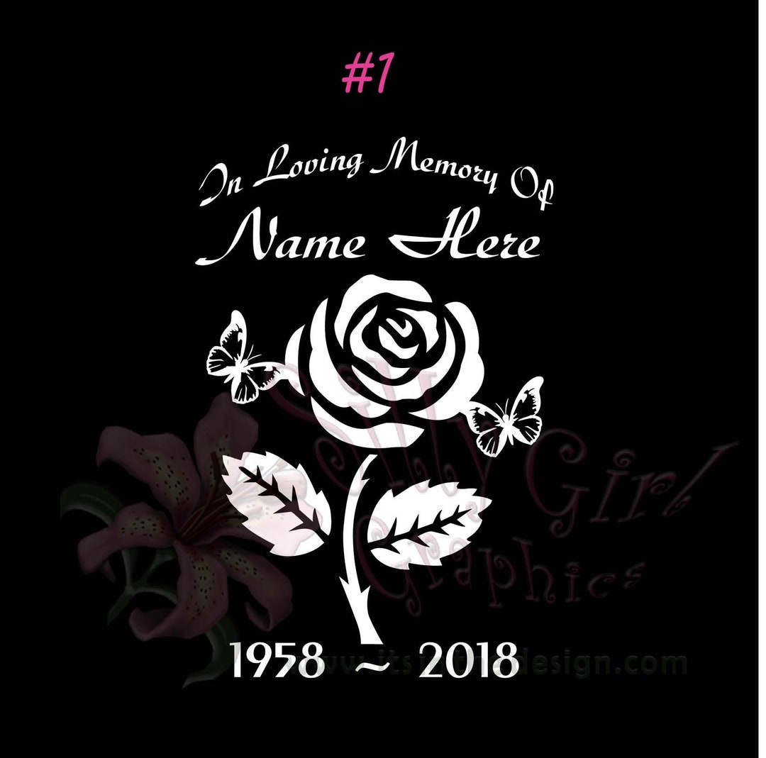 Decal PERSONALIZED in Loving Memory, in Memory Of, Loss of A Loved One ...