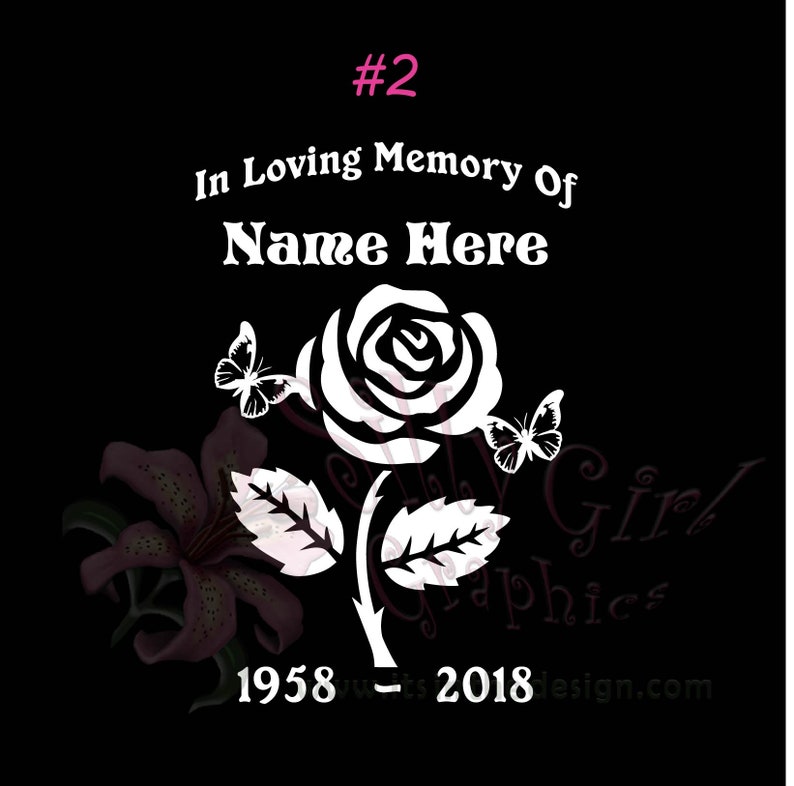 Decal PERSONALIZED In Loving Memory In Memory Of Loss Of A | Etsy