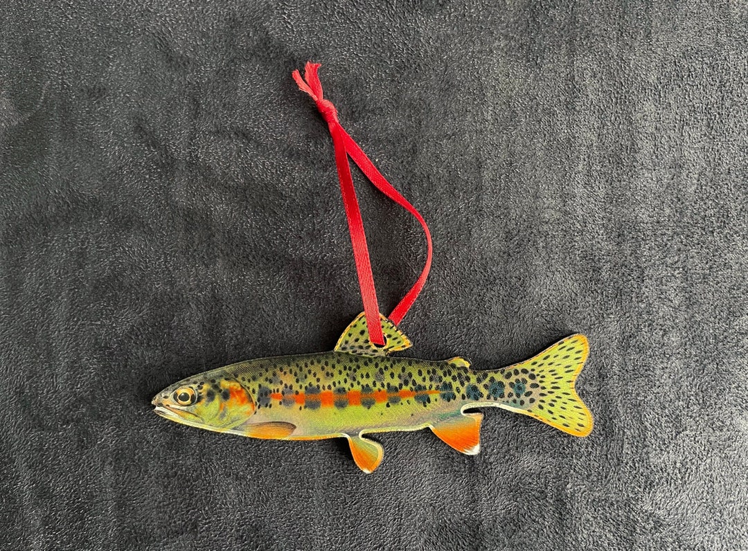 GOLDEN TROUT Acrylic Christmas Fish Ornament | Trout Fishing ...