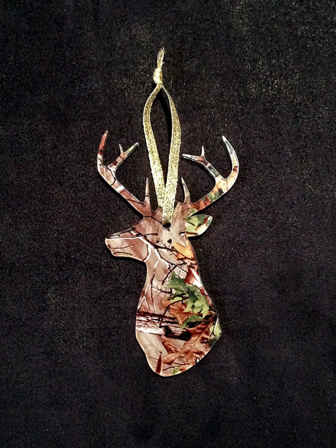 DEER BUCK Acrylic Christmas Ornament | Buck Head | Antlers | Camo ...