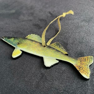 WALLEYE Acrylic Christmas Fish Ornament Fly Fishing Fisherman Gift ...