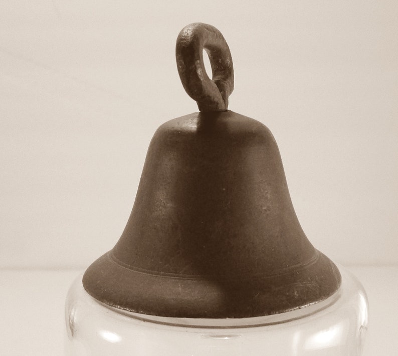 Cow or Farm Bell Iron Clapper, Solid Brass Body. Possibly From Early ...