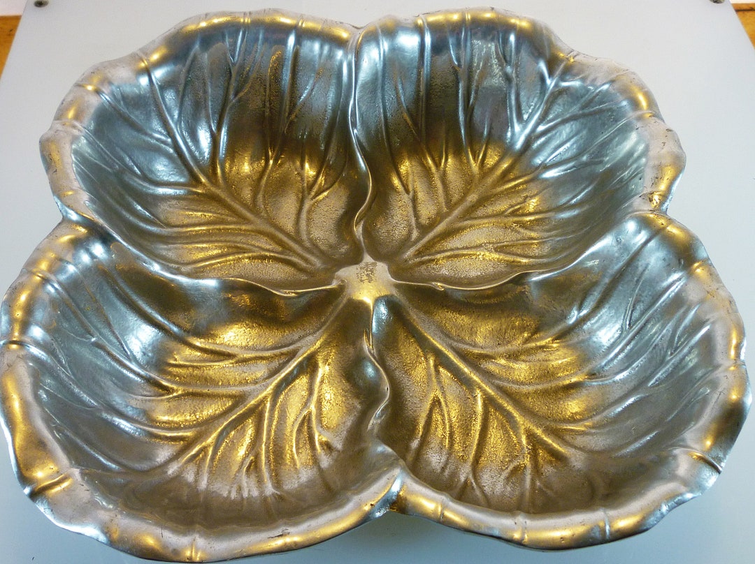 Vintage Wilton Aluminum Cabbage Leaf Bowl, Polished Finish - Etsy