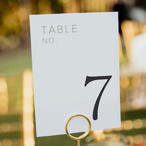 Modern Table Numbers, Printable Table Numbers, Digital Download ...
