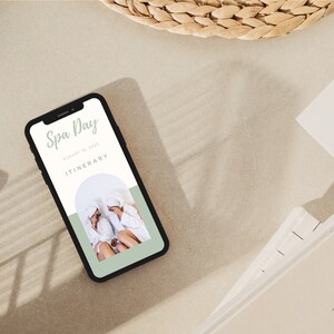 Spa Day Itinerary Template, Editable on Canva, Printable Editable ...