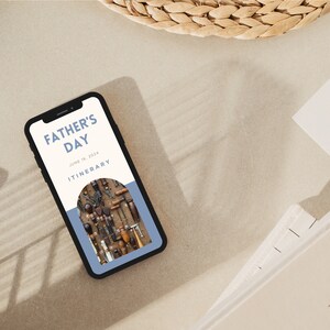 Father's Day Itinerary Template, Editable on Canva, Printable Editable ...