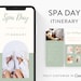 Spa Day Itinerary Template, Editable on Canva, Printable Editable ...