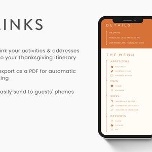 Thanksgiving Itinerary Template, Editable on Canva, Printable Editable ...