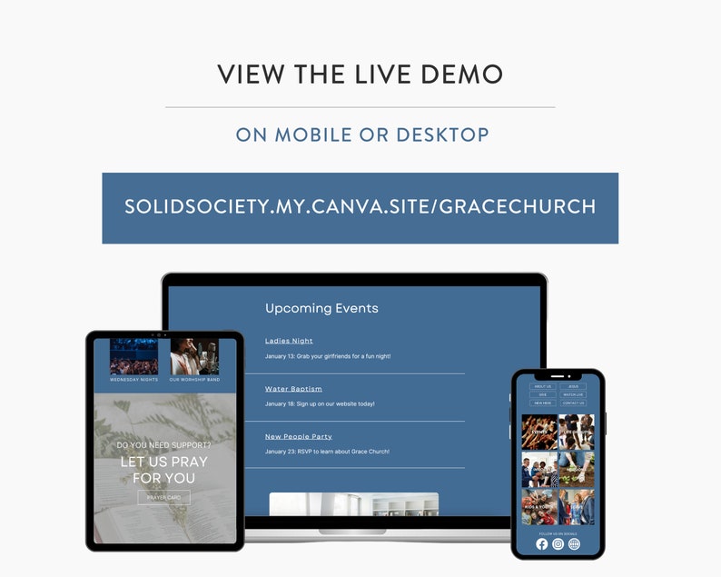 Canva Link in Bio Template for Churches, Chapels, Temples, Mosques ...