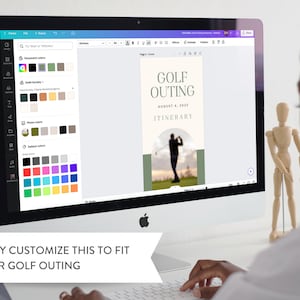 Golf Outing Itinerary Template, Editable on Canva, Printable Editable ...