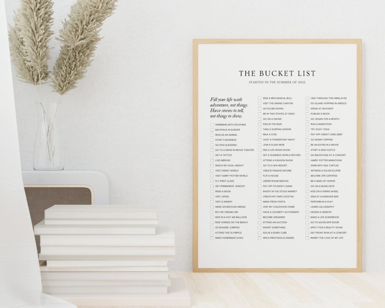 Bucket List Template Printable Bucket List Edit on Canva - Etsy