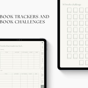 Digital Reading Journal Template for iPad & Tablet, Minimal Modern ...