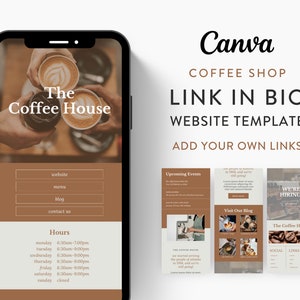 Canva Link in Bio Template for Coffee Shops, Cafes, Restaurants ...