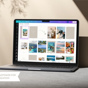Digital Travel Scrapbook Template, Printable Travel Photo Album ...