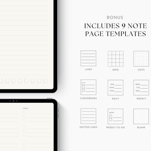 Digital Reading Journal Template for iPad & Tablet, Minimal Modern ...