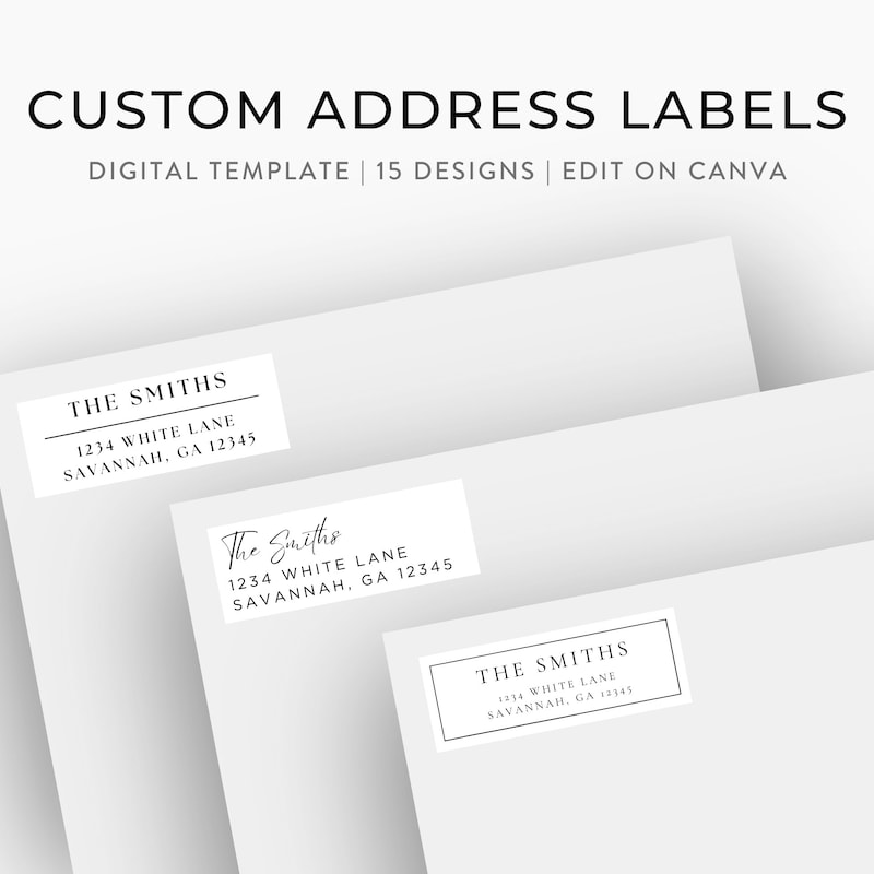 Addresses Label Template - Etsy
