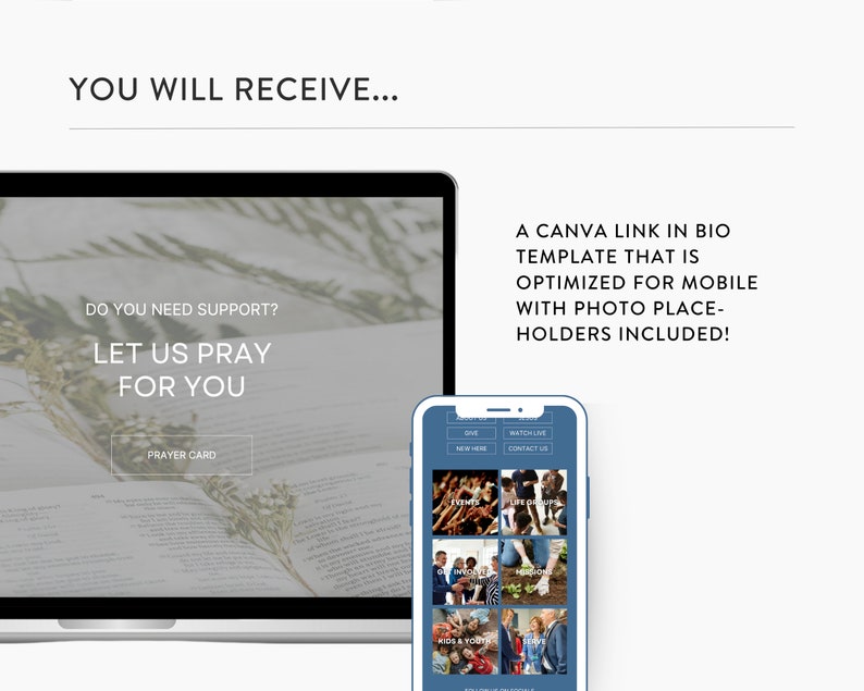 Canva Link in Bio Template for Churches, Chapels, Temples, Mosques ...