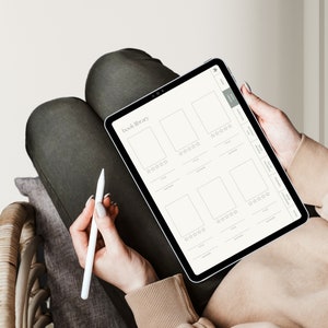 Digital Reading Journal Template for iPad & Tablet, Minimal Modern ...