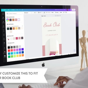 Book Club Itinerary Template, Editable on Canva, Printable Editable ...