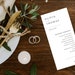 Modern White Wedding Program, Canva Template, Editable Wedding ...