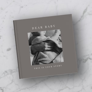 Digital Baby Book Template, Printable Baby Book, First Year Baby Book ...