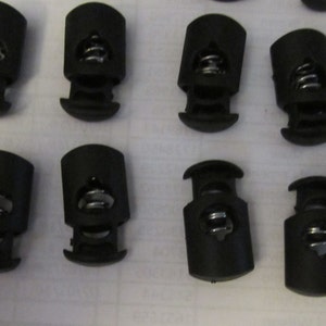 Plastic Black Cord Locks Stoppers Toggles End - Etsy