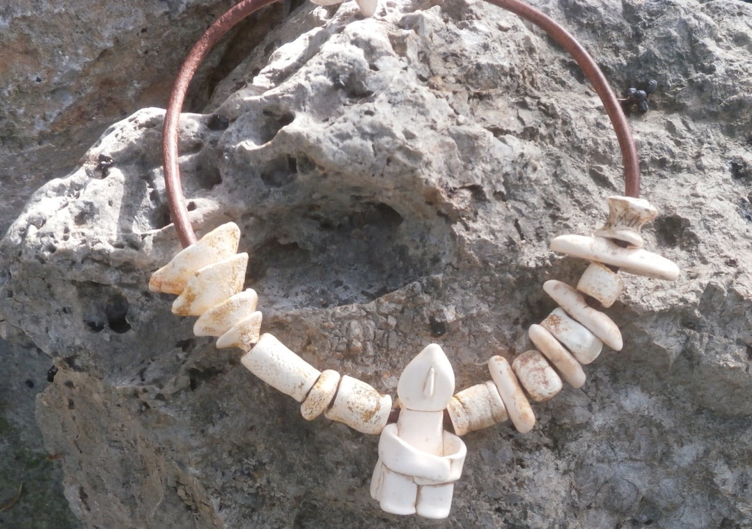 Archaeology Necklace Archaeologist Jewelry Figurine Faux Cycladic ...