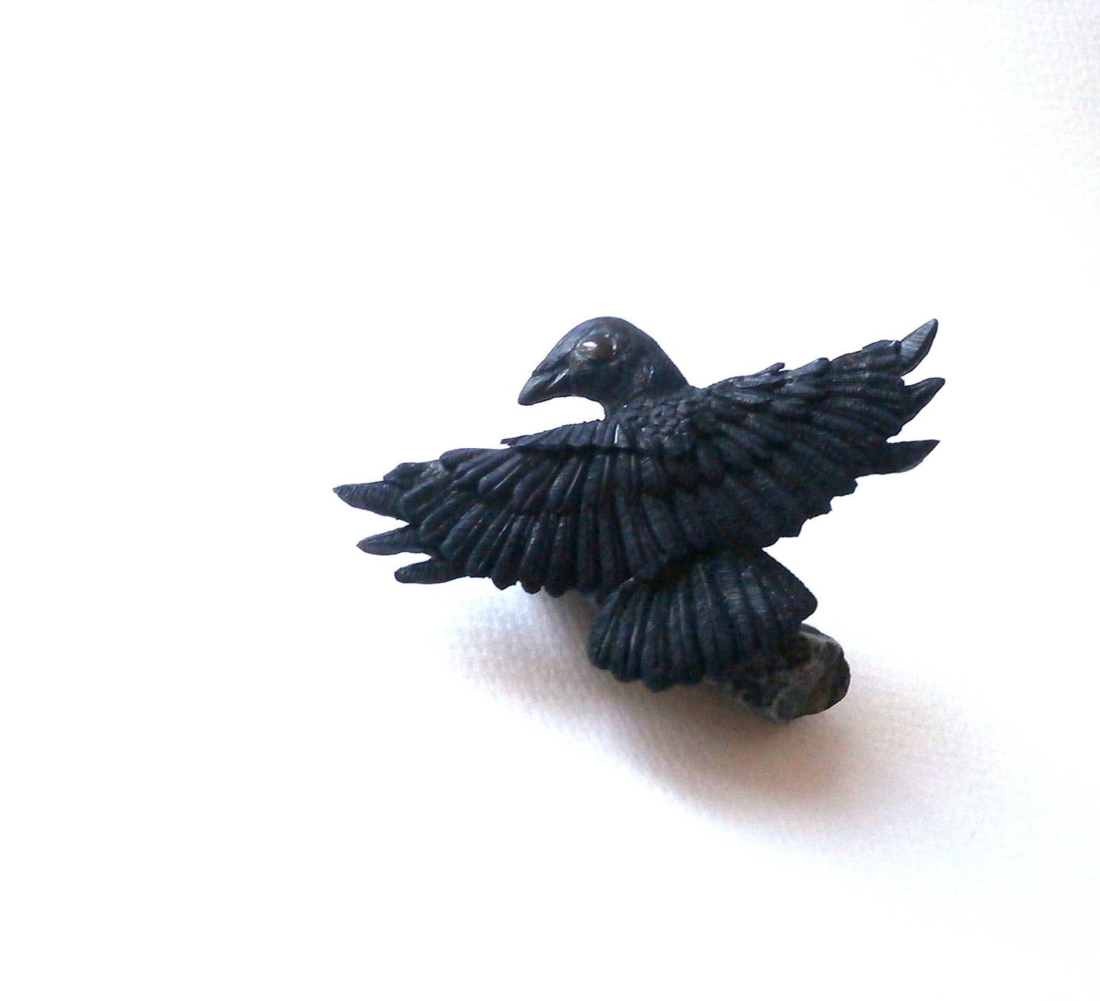 Crow Brooch, Polymer Clay Crow, Clay Raven, Crow Pin, Crow Jewelry ...
