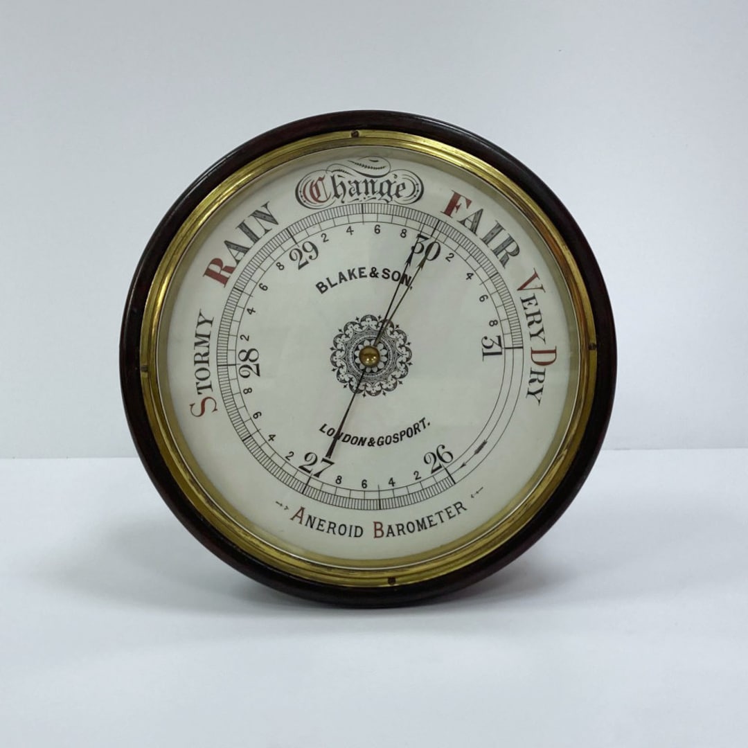 Large Victorian Aneroid Barometer by Blake and Son of London and ...