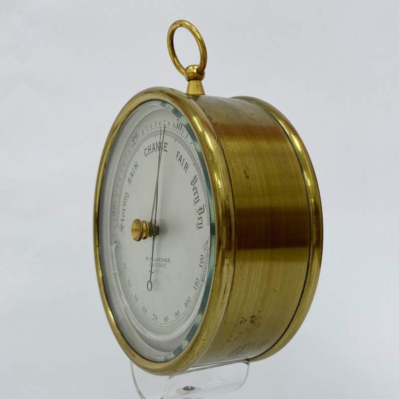 Mid Victorian Aneroid Barometer by M Pillischer of Bond Street, London ...
