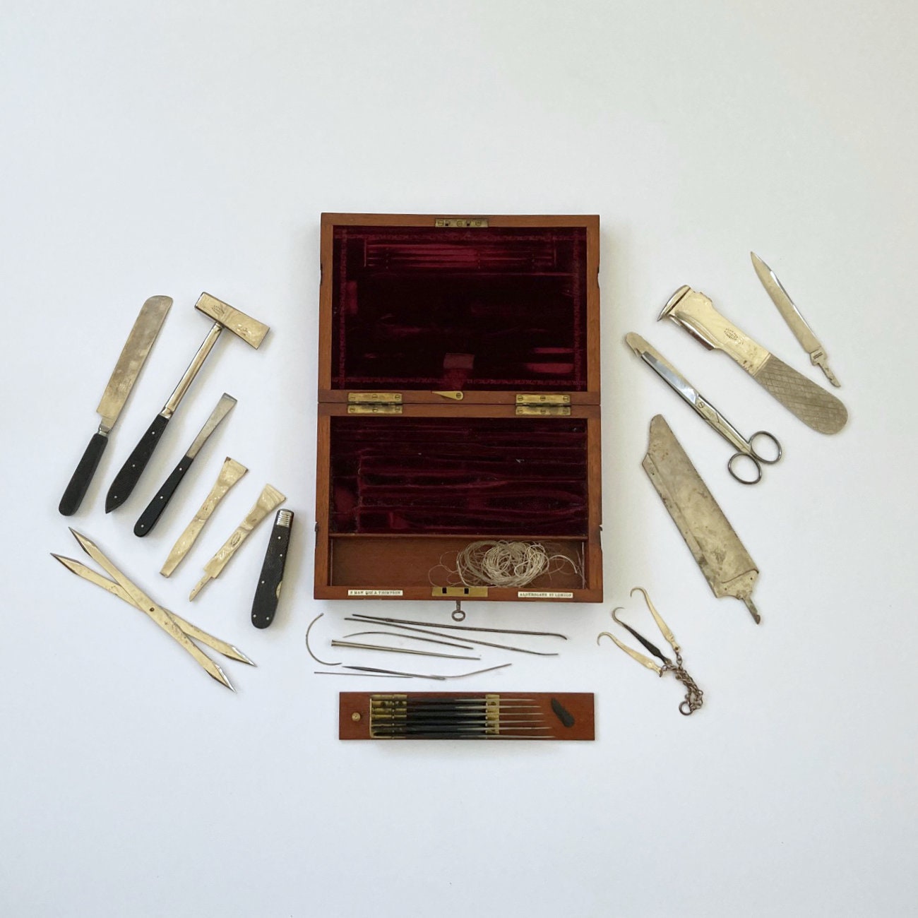 Mid Victorian Surgical Post Mortem Instrument Set by S Maw Son ...