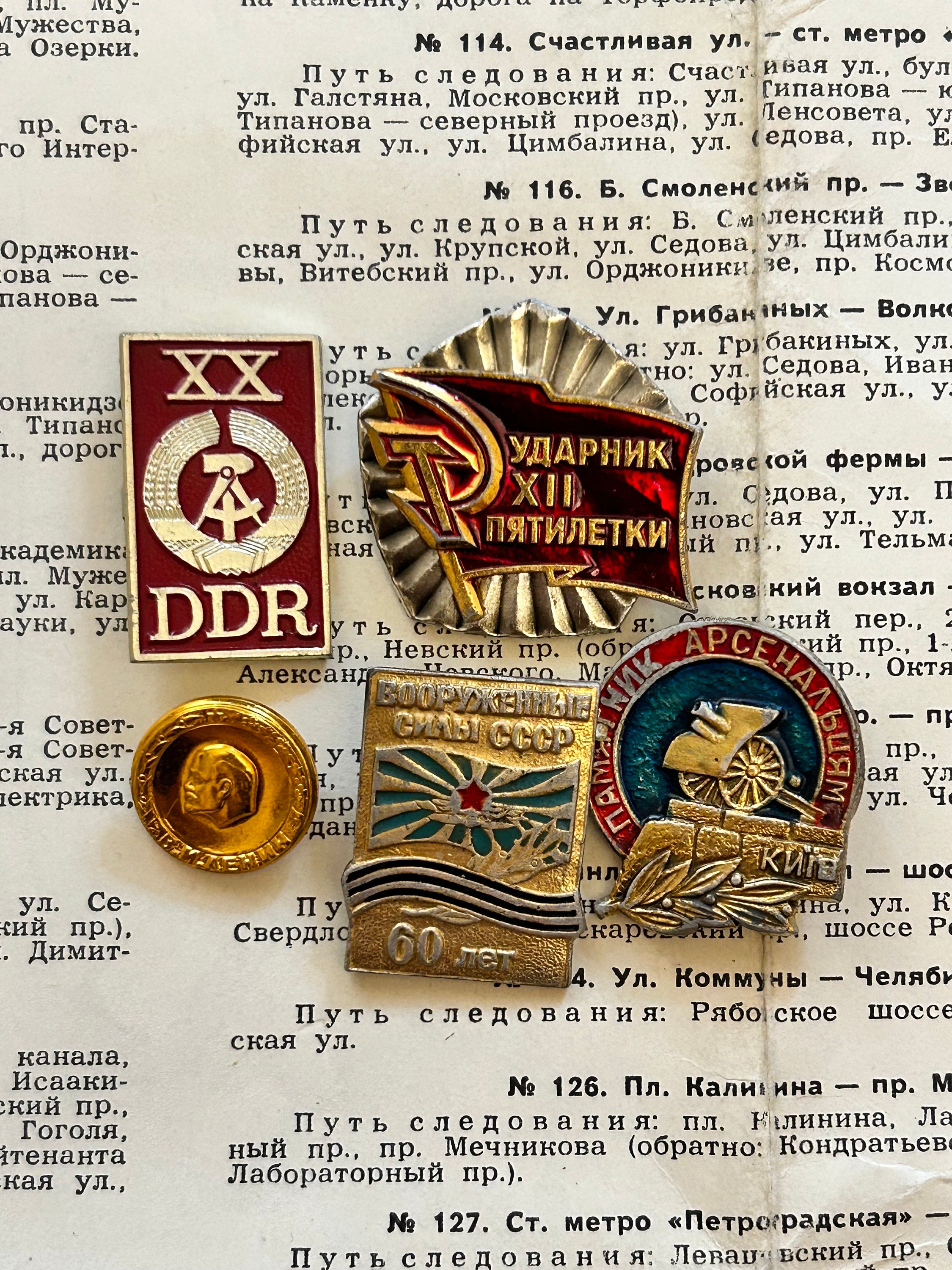 Communist Badges of the Soviet Era the Soviet Union and the - Etsy ...