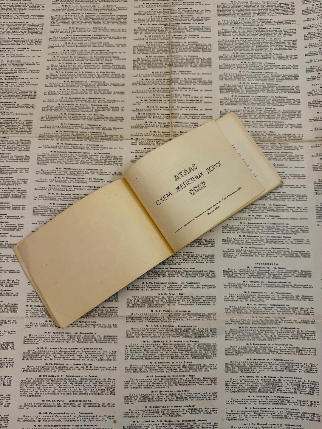 Vintage Railroad Map, USSR Railroad Map, Road Atlas of the Soviet Union ...