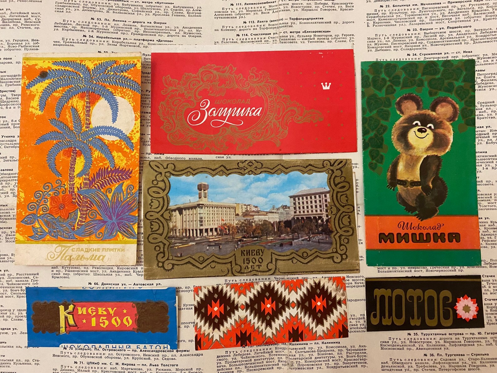 Vintage Soviet Wrappers From Chocolate and Sweets Soviet Era - Etsy UK